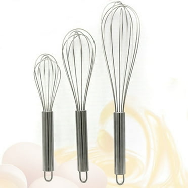 CHICHIC 3Pcs 8 Inch, 10 Inch, 12 Inch Stainless Steel Whisk Kitchen ...