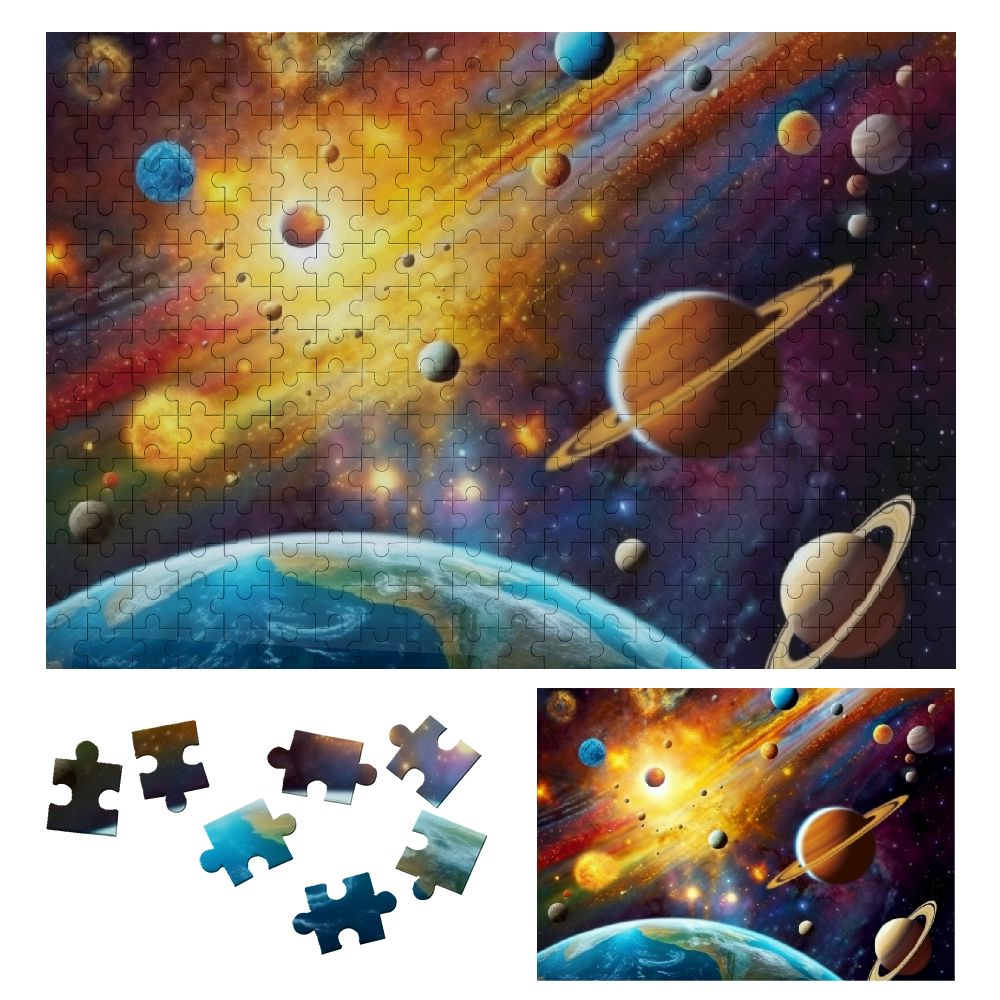 Feiri 500 Piece Jigsaw Puzzle, Outer Space, Solar System Puzzle with ...