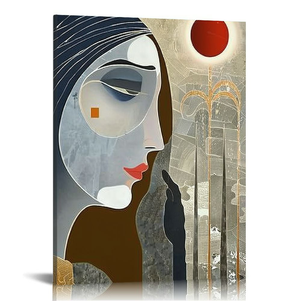 Feiri Abstract Face Wall Art Colorful Boho Prints for Living Room ...