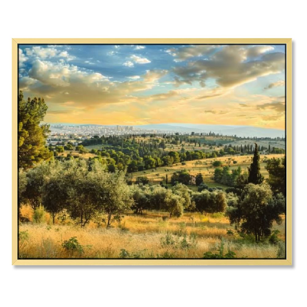 Feiri Art Wall Painting Stunning view Jerusalem from Mount Olives Oil ...