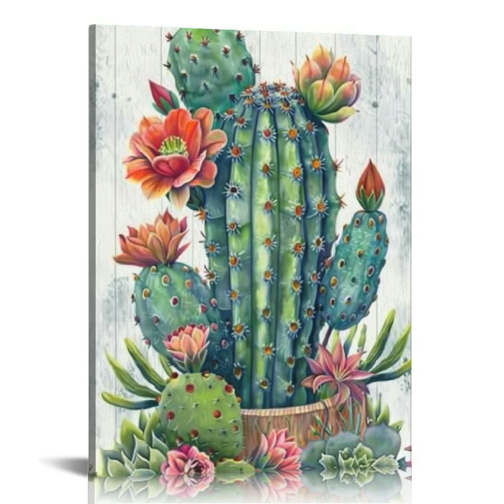 Feiri Cactus Wall Decor Relax Soak Unwind Breathe Bathroom Wall Decor ...
