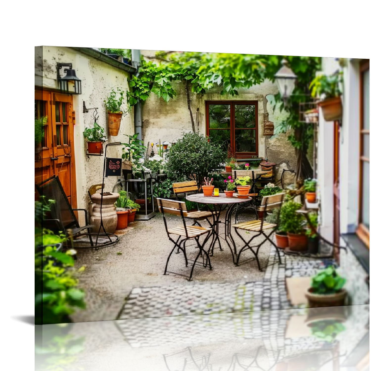 Feiri Canvas Print Wall Art European Cafe Restaurant Terrace Patio Food ...