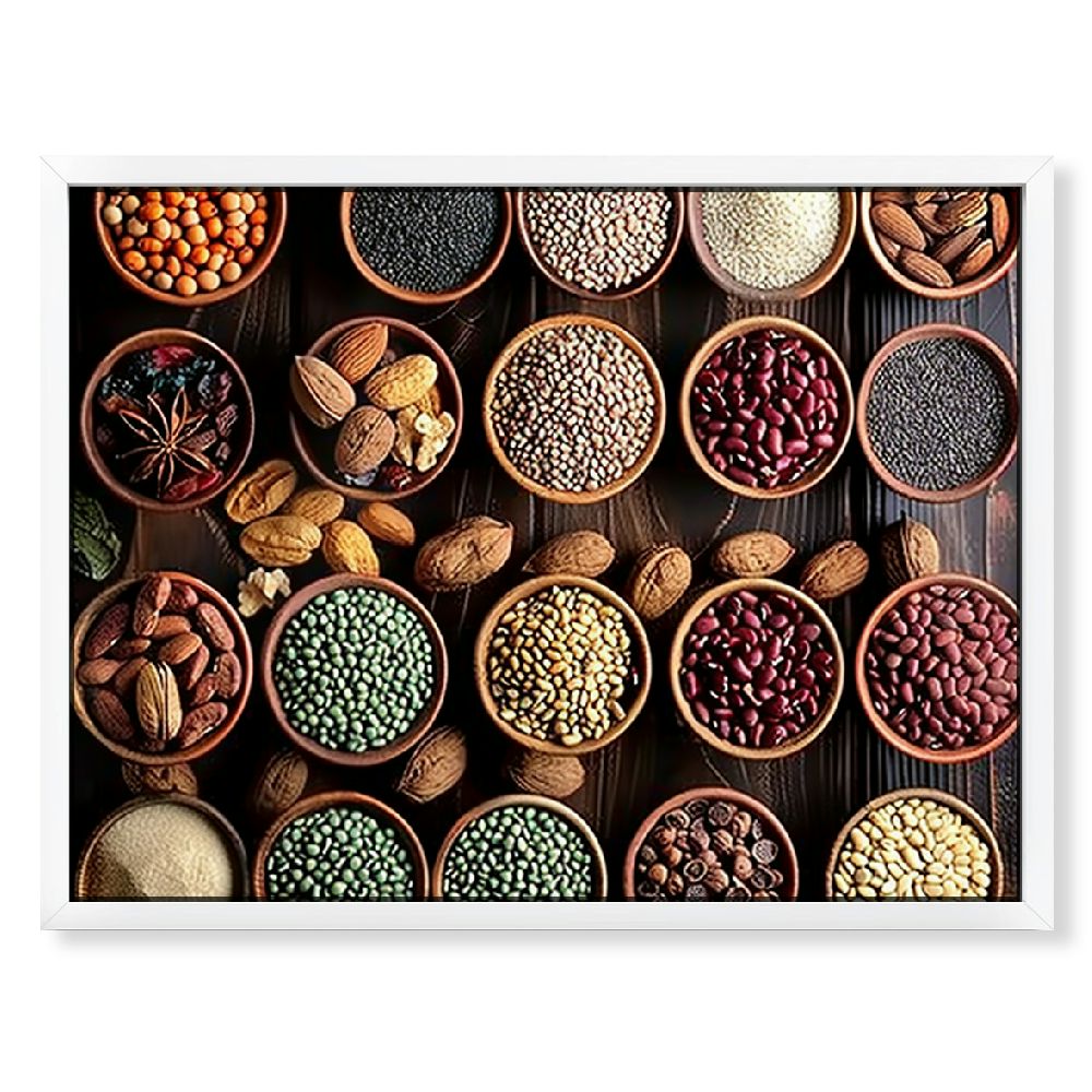 Feiri Cereals in Bowls Posters - Colorful Grains And Cereals Wall Art ...