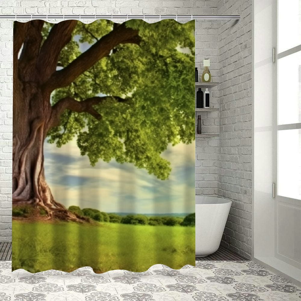 Feiri Chic Modern Bathroom Decor Shower Curtain - Beautiful Scenery ...