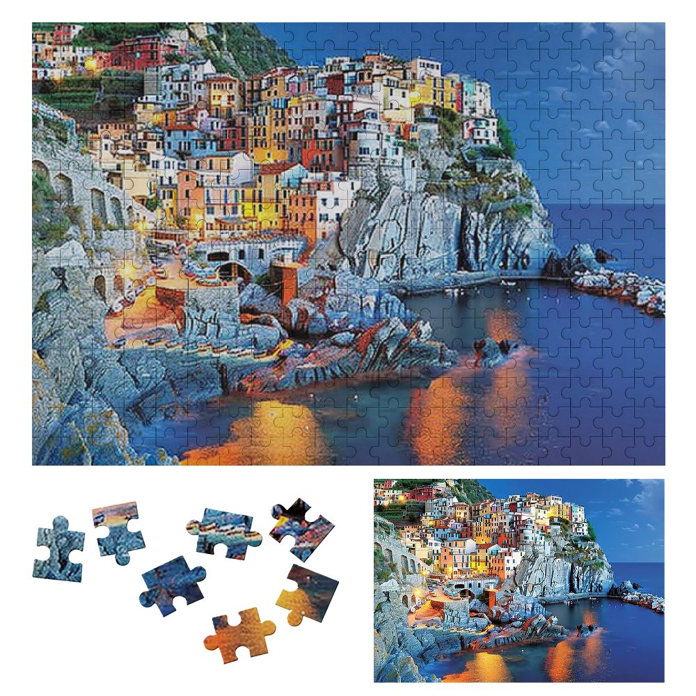 CMMY Coastal Landscape Jigsaw Puzzle for Adults Night View of Manarola ...