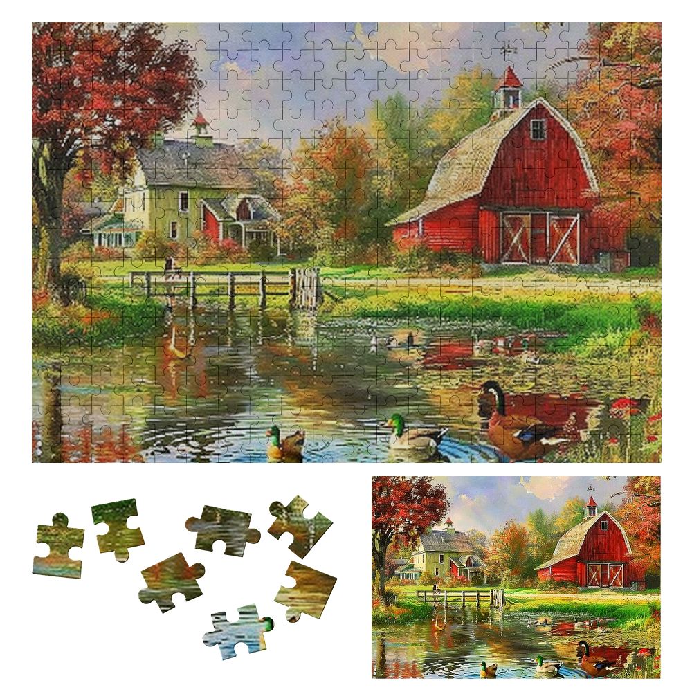 Feiri Ducks Wooden Jigsaw Puzzle Horizontal Style Educational Toy for ...