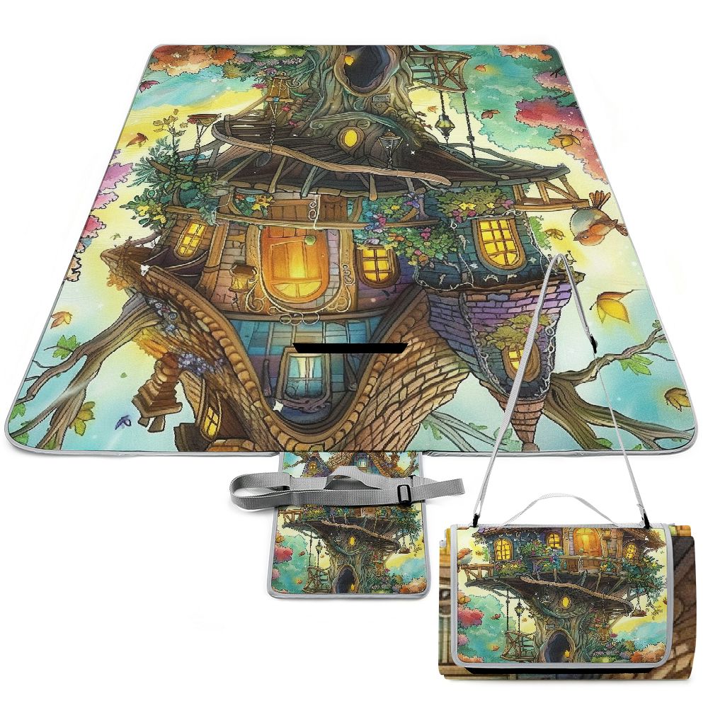 Feiri Fantasy Art Bird Outdoor Square Picnic Mat for Camping Hiking ...