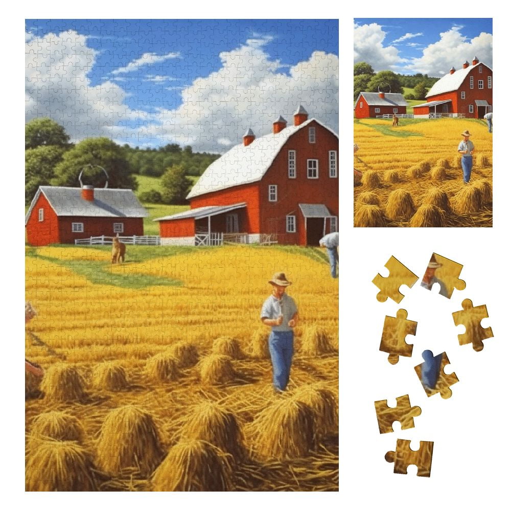 Feiri Farm Life Vertical Wooden Jigsaw Puzzle Challenging Difficult ...