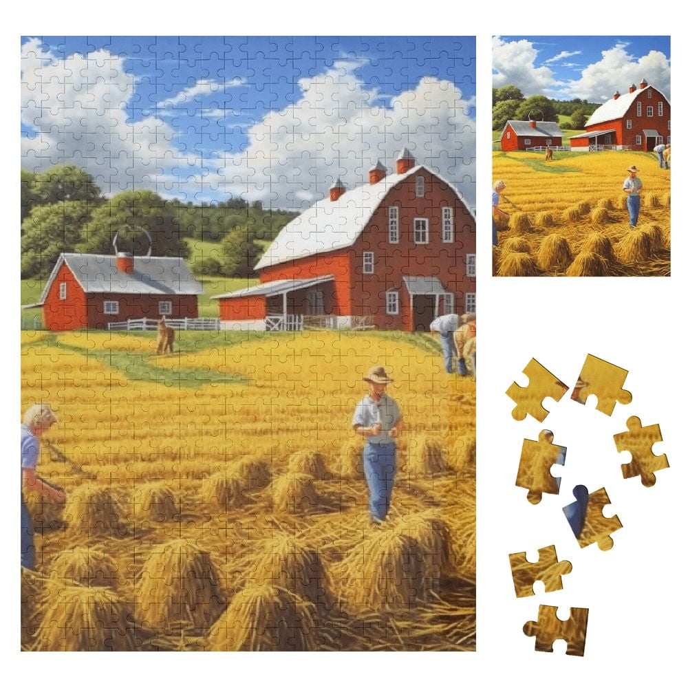 Feiri Farm Life Vertical Wooden Jigsaw Puzzle Challenging Difficult ...