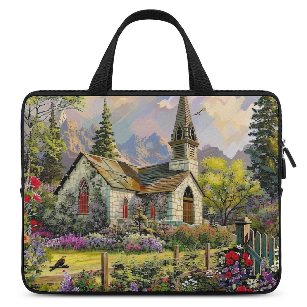 Feiri Flowers, Bird Laptop Handle Bag Diving Fabric Computer Protect ...