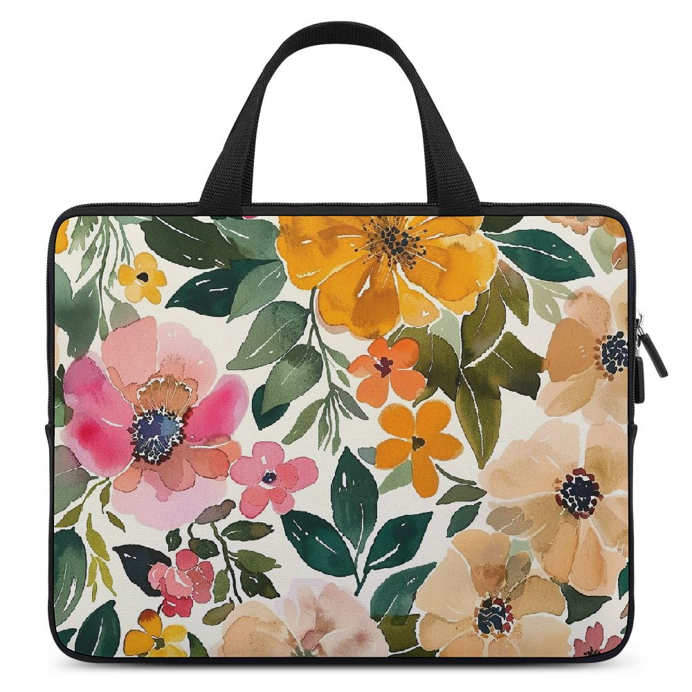 Feiri Flowers Leaves Arts Diving Fabric Tablet Cover Neoprene Laptop ...
