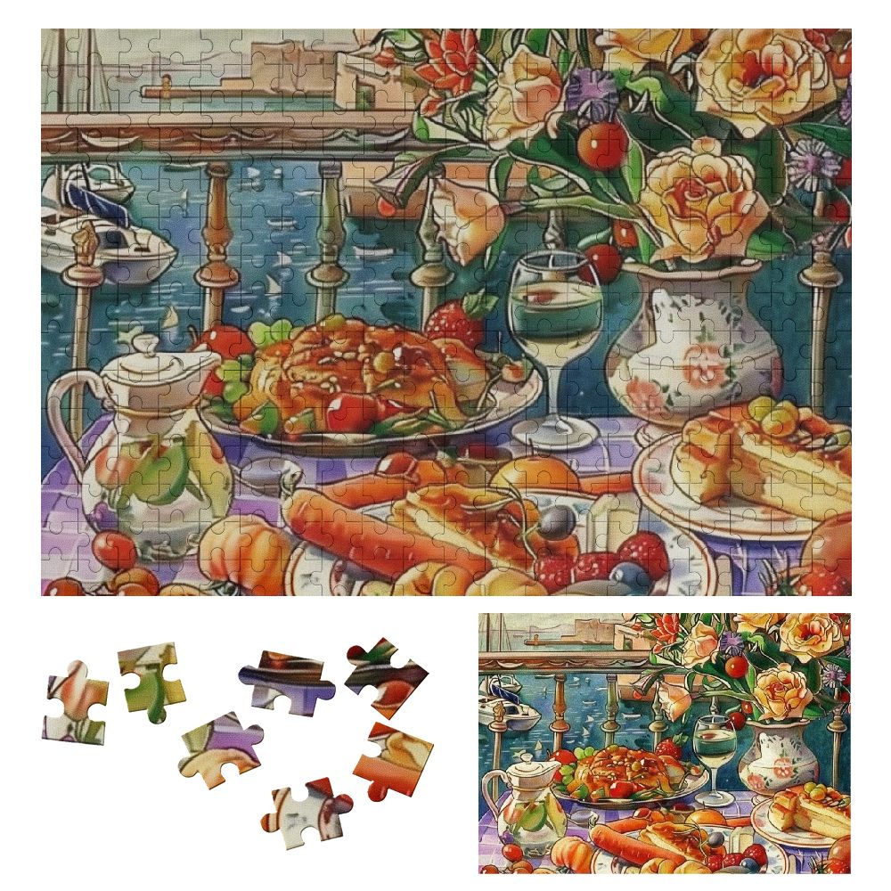 Feiri Food Flowers Wooden Jigsaw Puzzle Challenging Difficult Wood ...