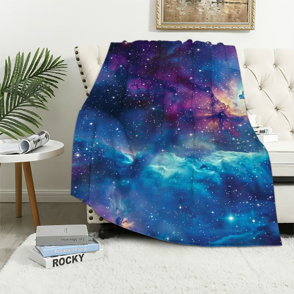 Feiri Galaxy Space Throw Blanket Gifts for Women, Science Fiction Print Decor for Bedroom Living ...