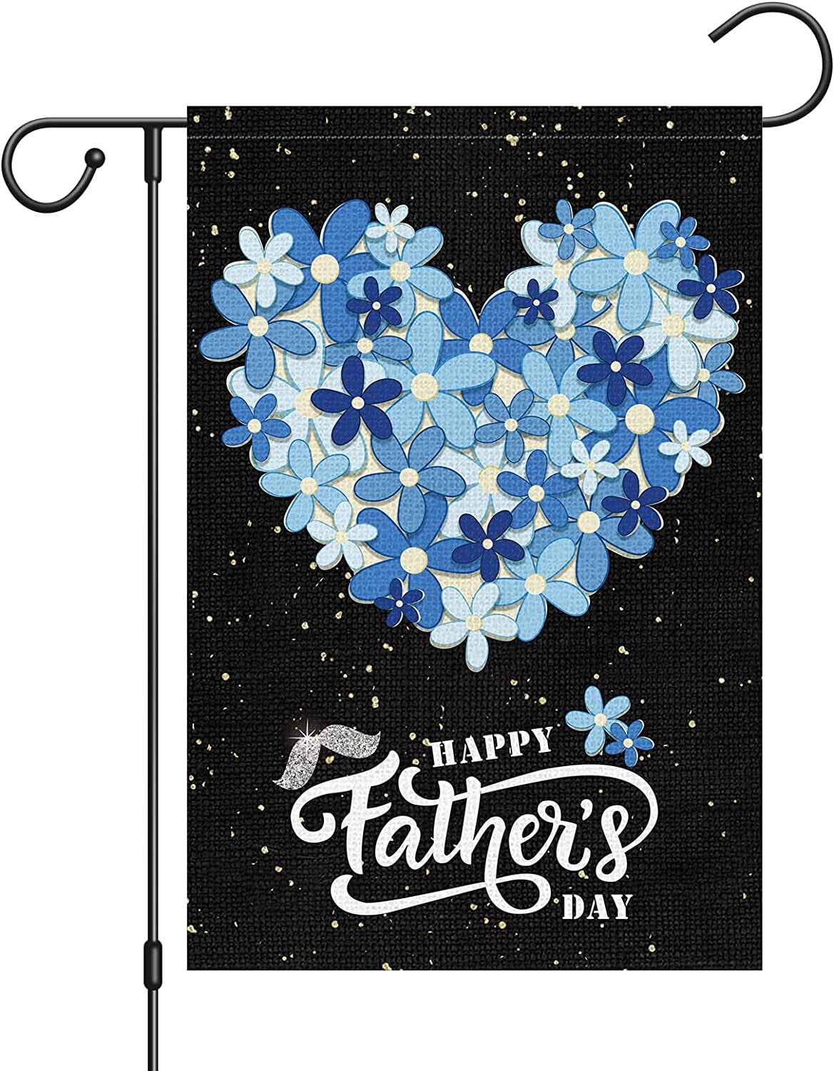 Feiri Happy Father's Day Garden Flag 12x18 Double Sided, Burlap Blue ...