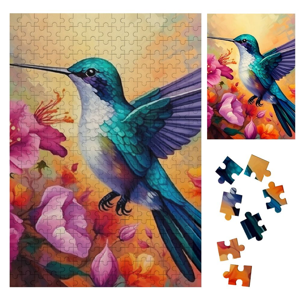 Feiri Hummingbird Puzzles for Adults 1000 Pieces Nature, Vintage Bird ...