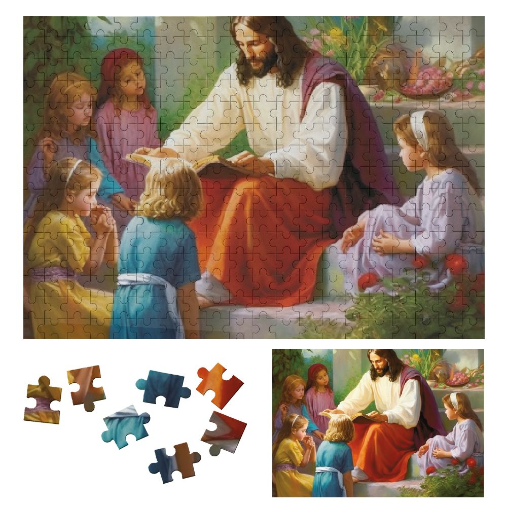 Feiri Jesus Children Garden Wooden Jigsaw Puzzle Challenging Difficult ...