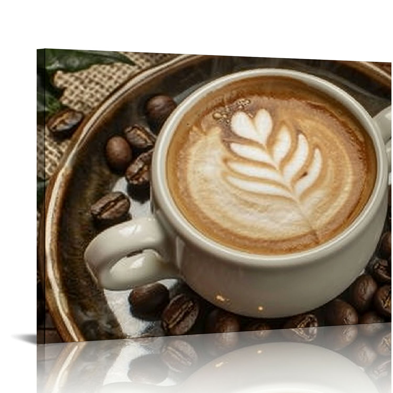 Feiri Kitchen Canvas Wall Art Coffee Bean Coffee Cup Coffee Grinder ...