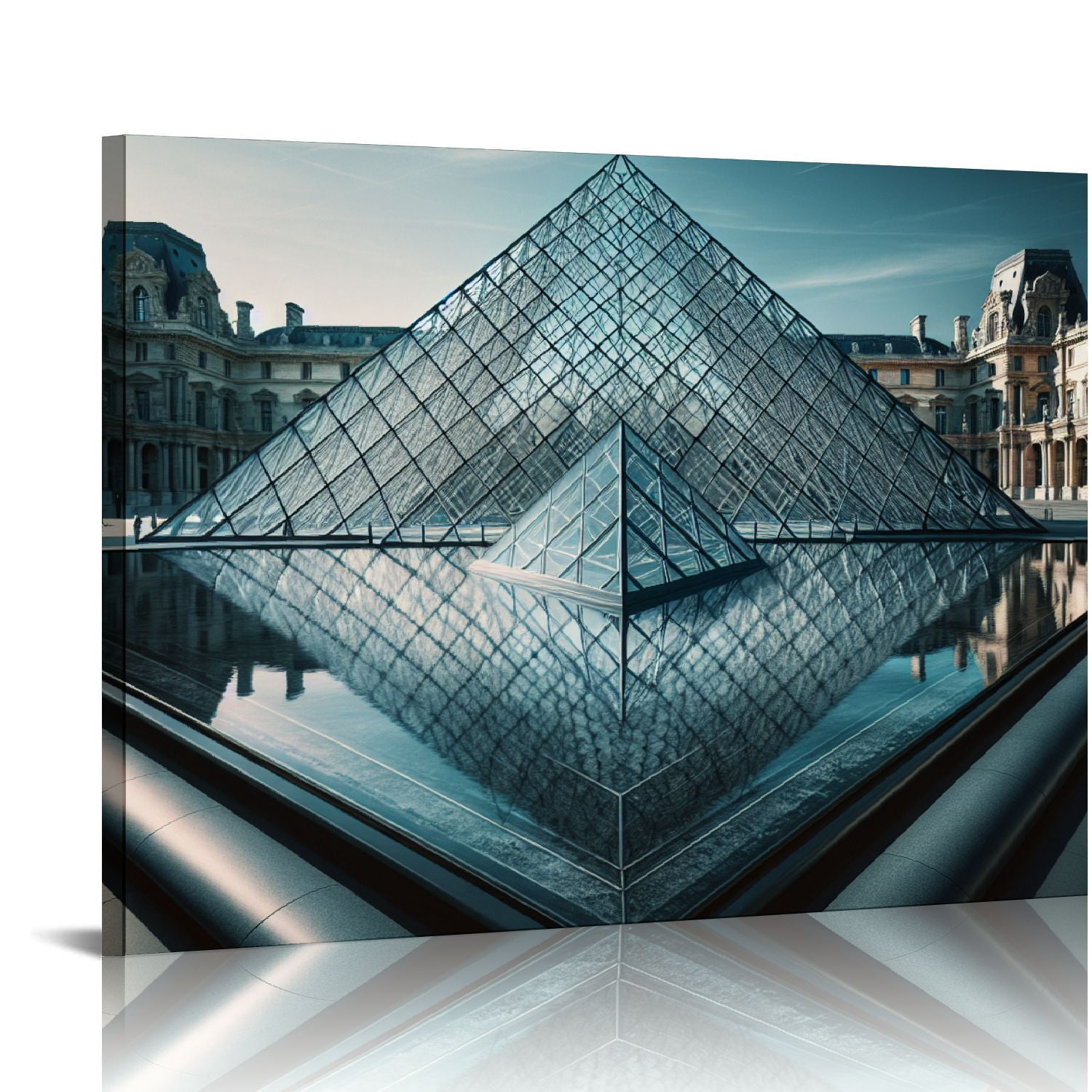 Feiri Large Canvas Wall Art louvre museum paris famous places and ...