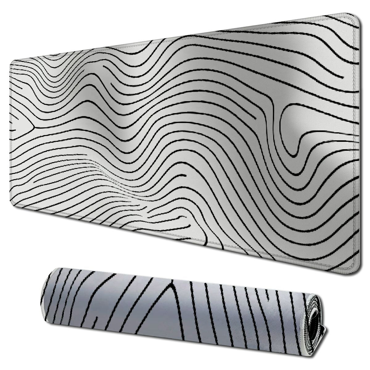 Feiri Large Topographic Map Gaming Mouse Pad Mat with Stitched Edge Non ...