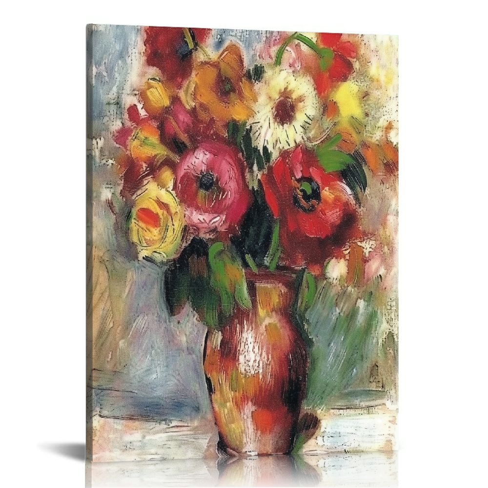 Feiri Lost Cabin Bouquet of Flowers in an Earthenware Pitcher | Canvas ...