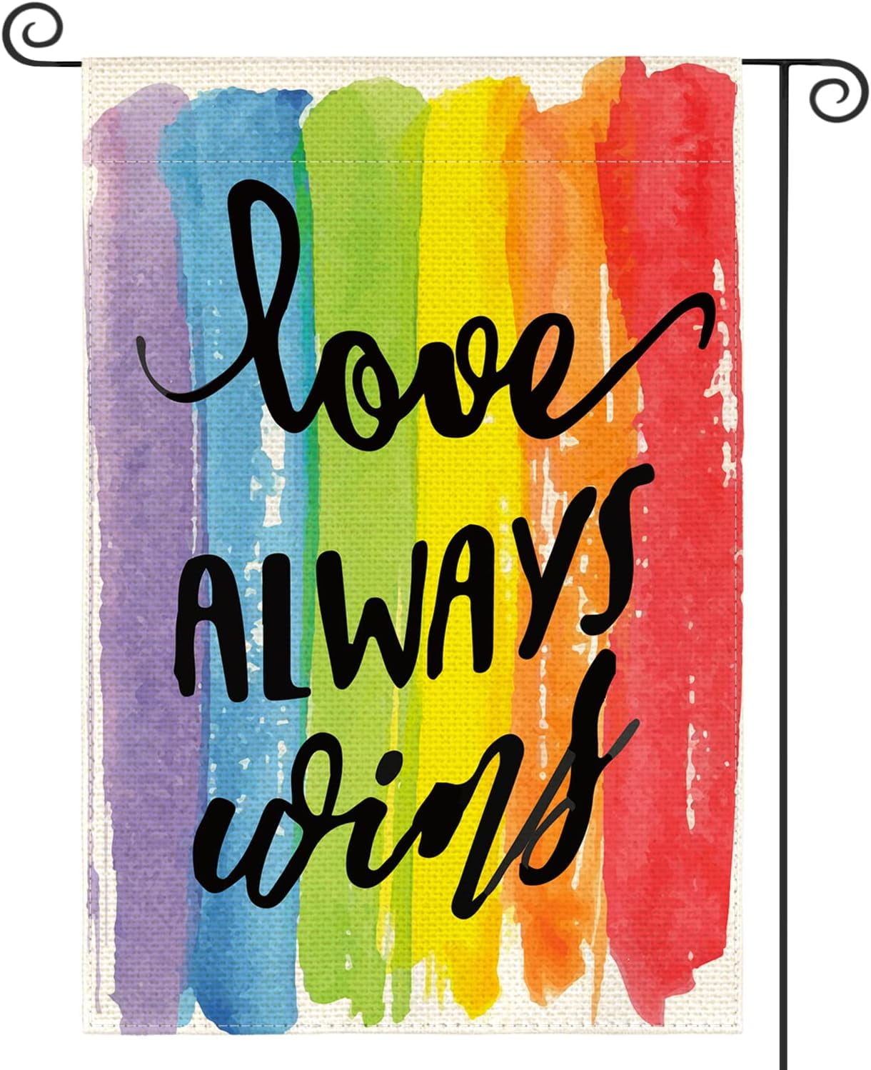 Feiri Love Always Wins Rainbow Progress Pride Garden Flag Double Sided ...