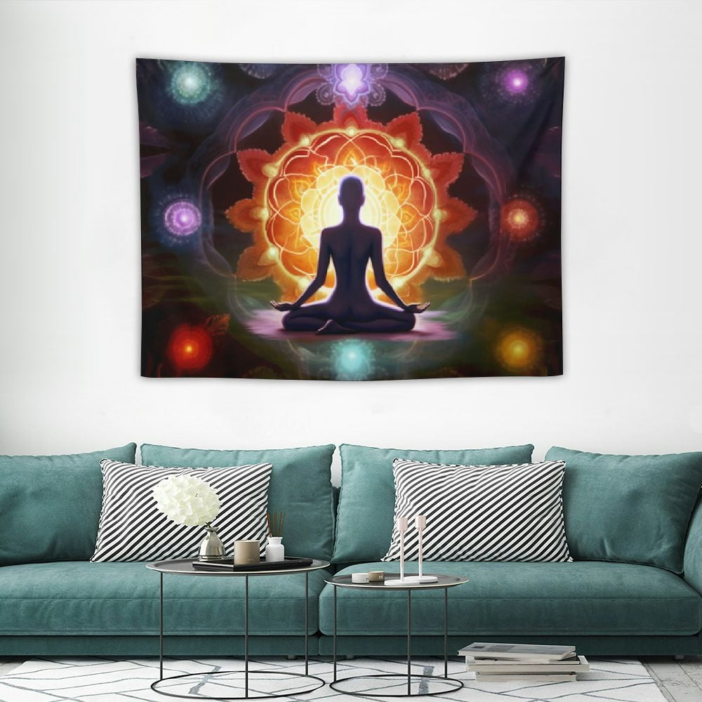 Feiri Mandala Chakra Tapestry Wall Hanging Meditation Spiritual Art ...