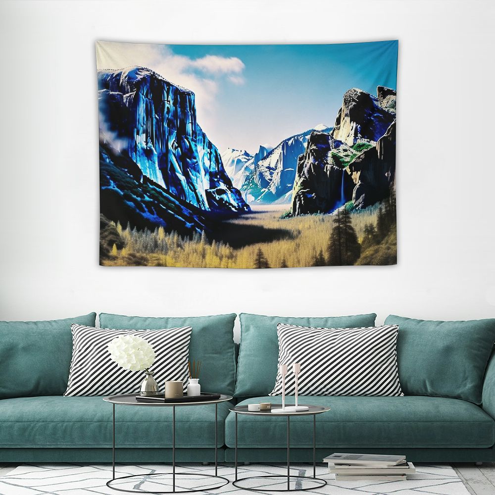 Feiri Misty Mountain Tapestry Foggy Forest Tree Nature Landscape ...