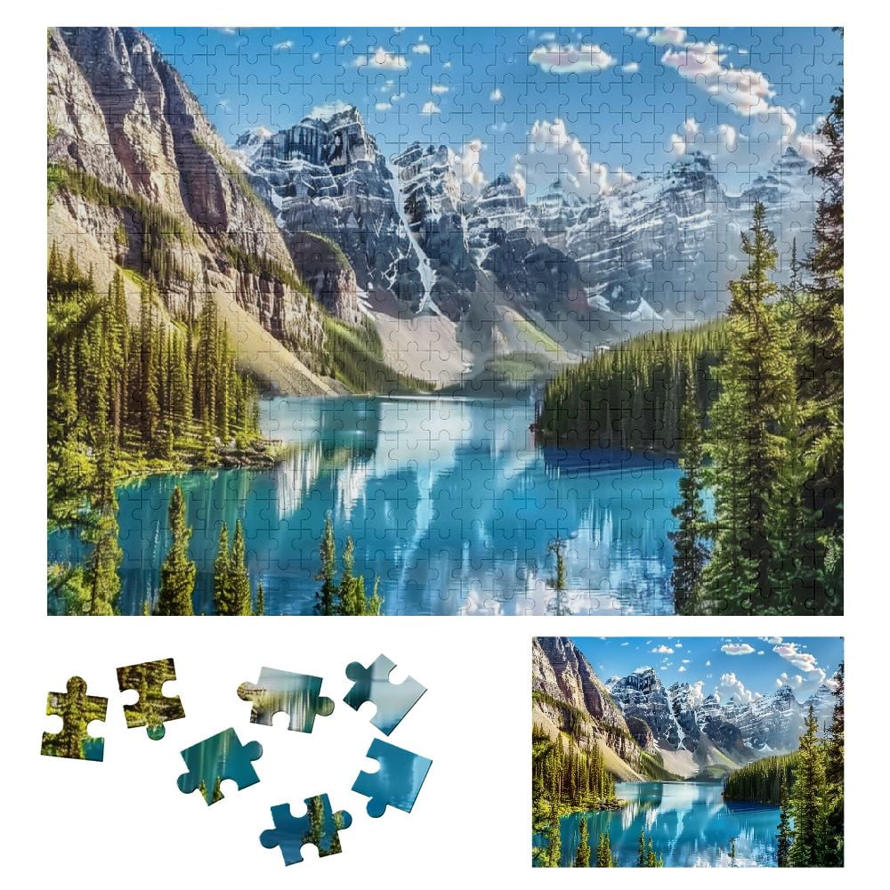 Feiri Moraine Lake Colorado Mountain Art Wooden Jigsaw Puzzle ...