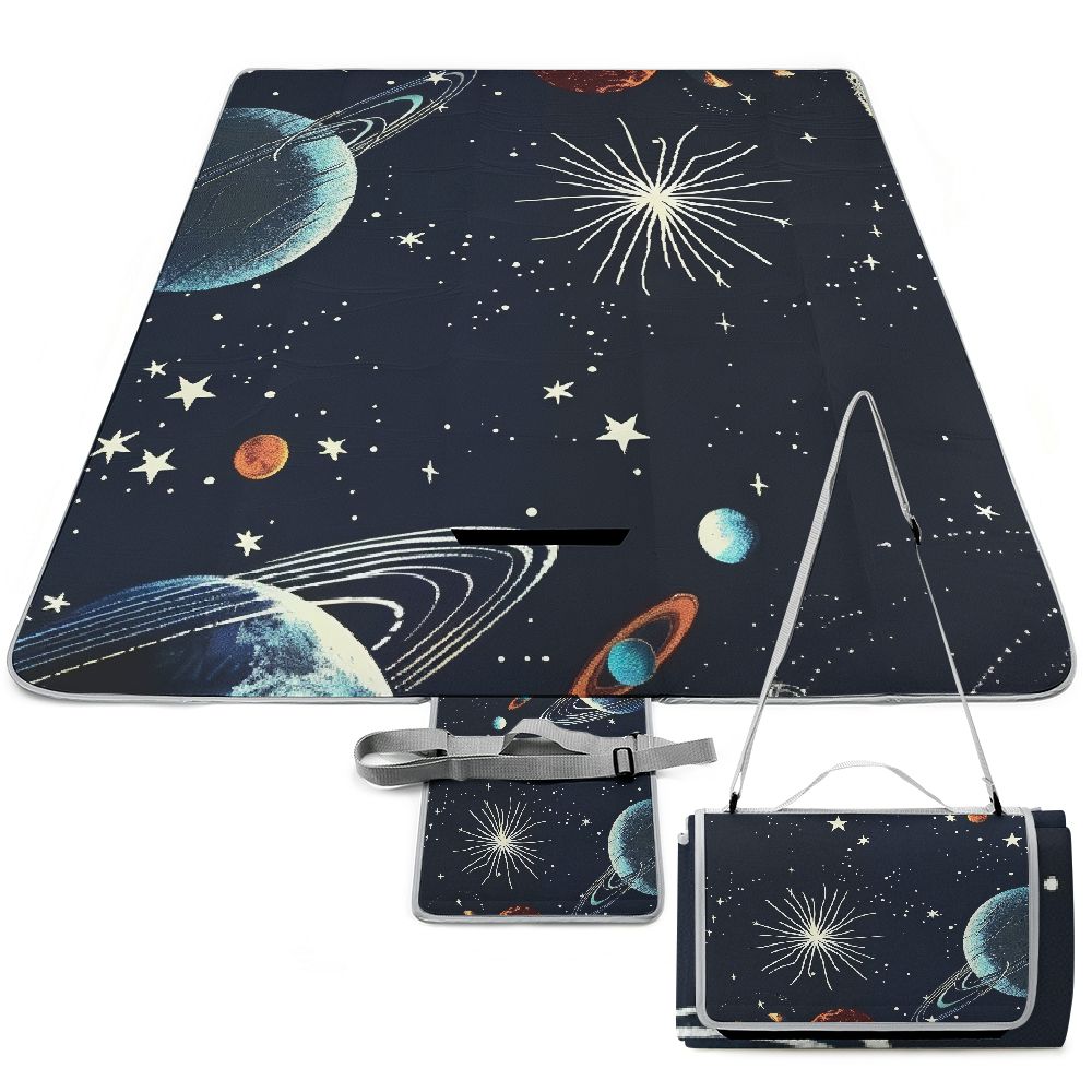 Feiri Planets Stars Space Art Square Outdoor Picnic Mat for Camping ...