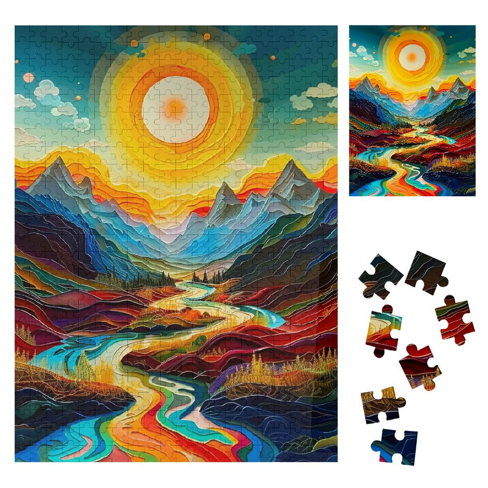 Feiri Puzzle-Canyon Sunset-1000 Pieces Modern Art Puzzle, Canyon Puzzle ...