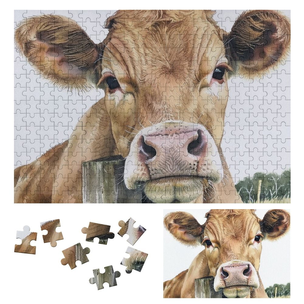 Feiri Sad Cow Wooden Jigsaw Puzzle Challenging Difficult Wood Puzzles ...