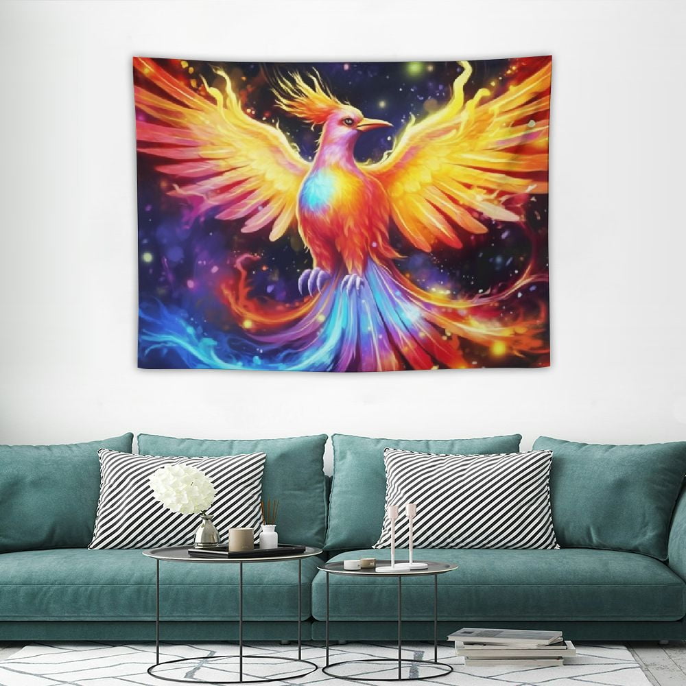 Feiri Secular Bird Tapestry, Phoenix Flame Bird Tapestry, Psychedelic ...