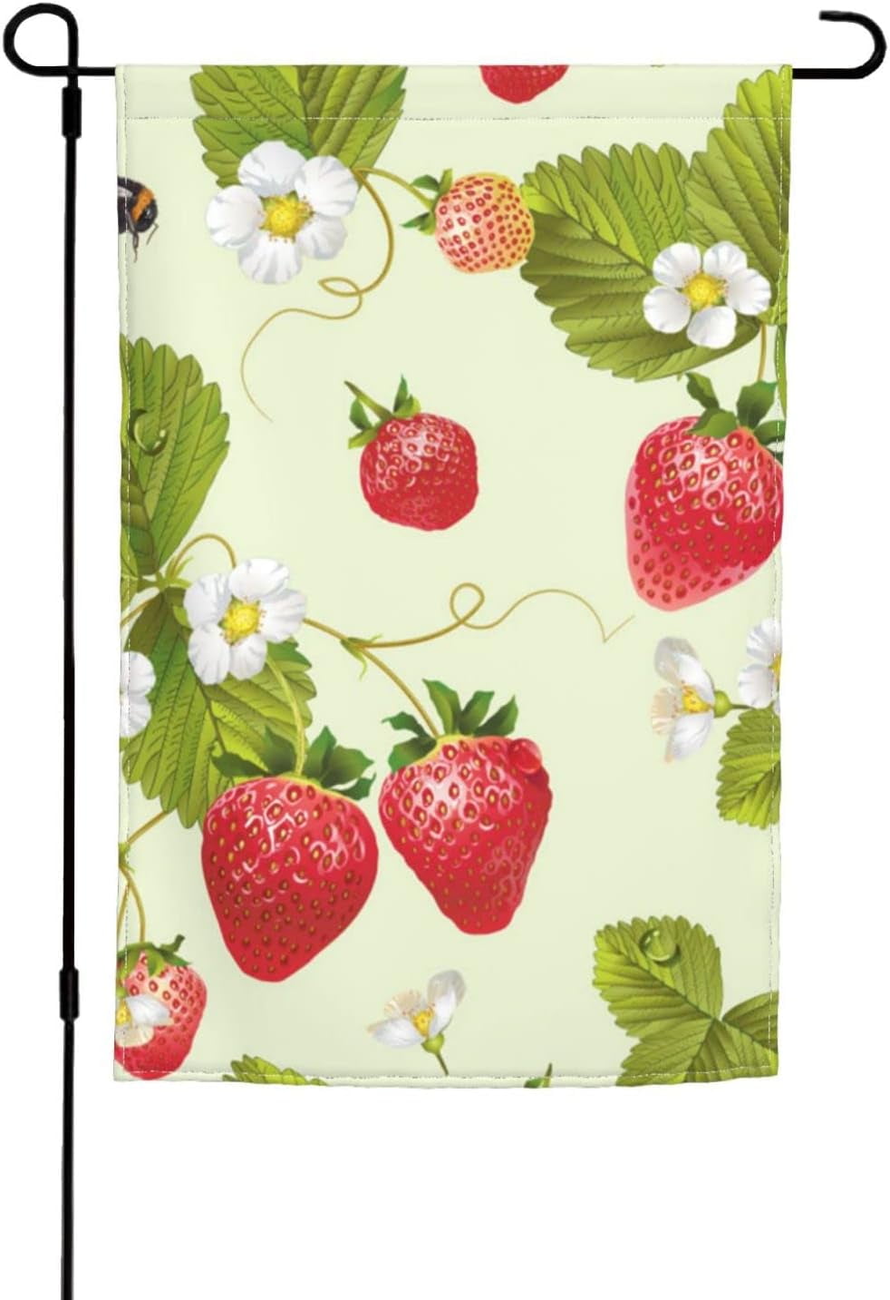 Feiri Spring Garden Flag 12x18 Inch Double Sided Lovely Strawberry Yard ...
