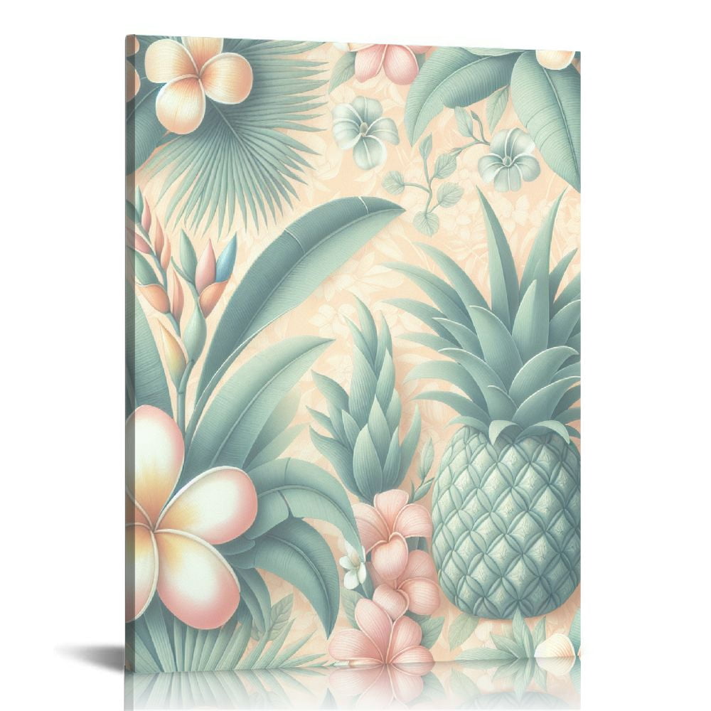 Feiri Throw Pillow Covers Beautiful Floral Pineapple Tropical Flowers ...