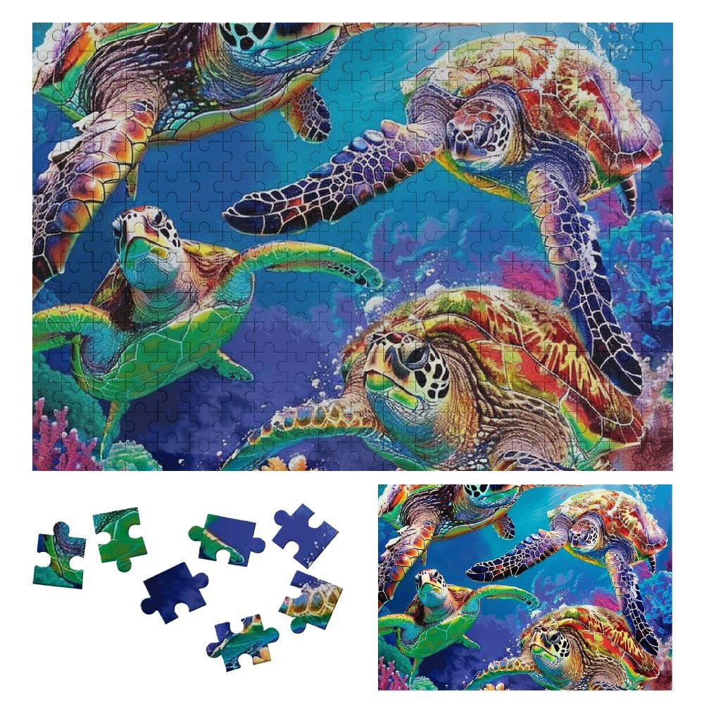 Feiri Turtles Ocean Corals Wooden Jigsaw Puzzle Challenging Difficult ...