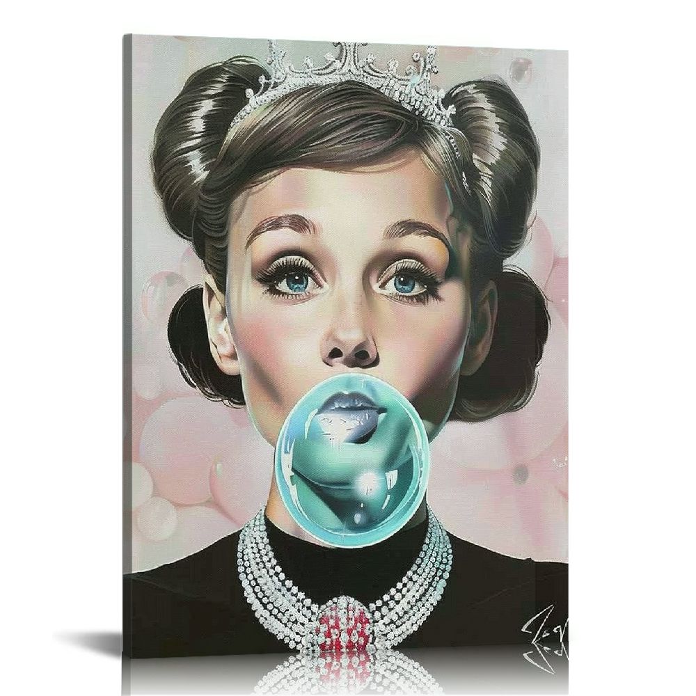 Feiri Vintage Pop art Wall Decor - Audrey Hepburn Art for Women - Pop ...