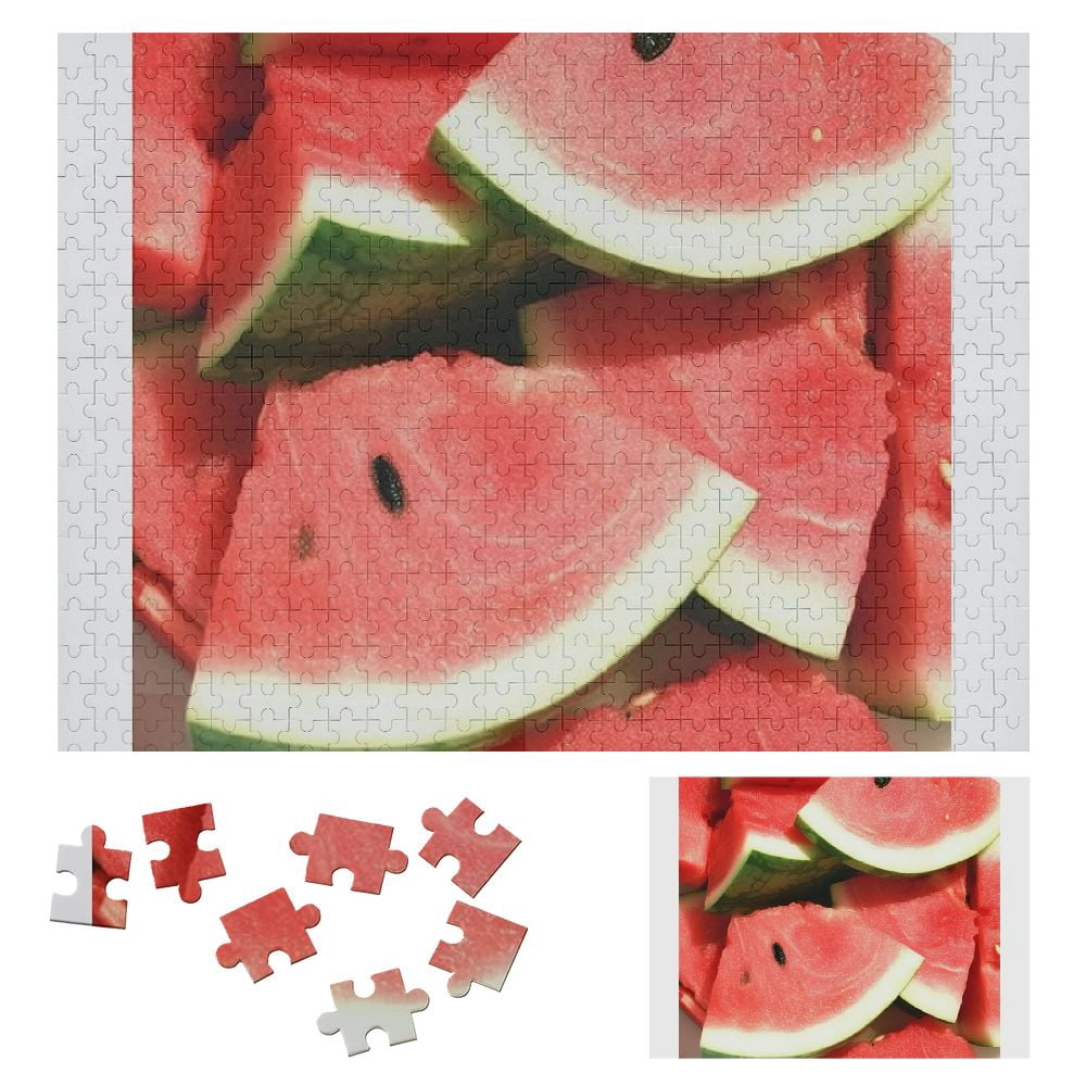 Feiri Watermelon Slices Wooden Jigsaw Puzzle Leisure Game Toy Gift for ...