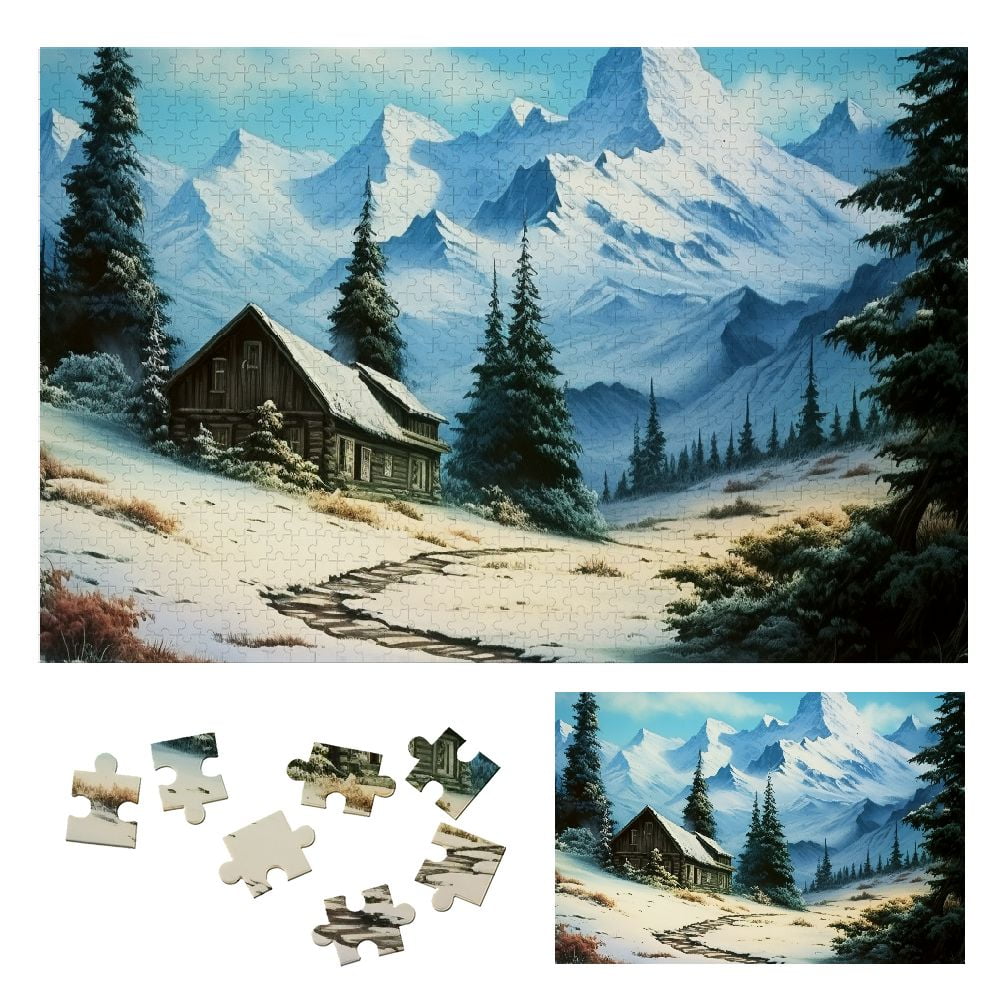 Feiri Winter Day Nature Puzzle for Adults and Kids | Snowy Mountain ...