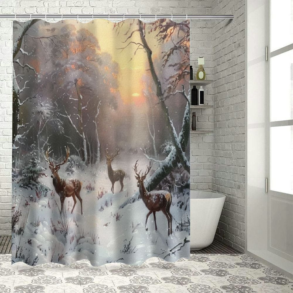 Feiri Winter Landscape Art - Mystic Forest & Mountain Landscape with ...