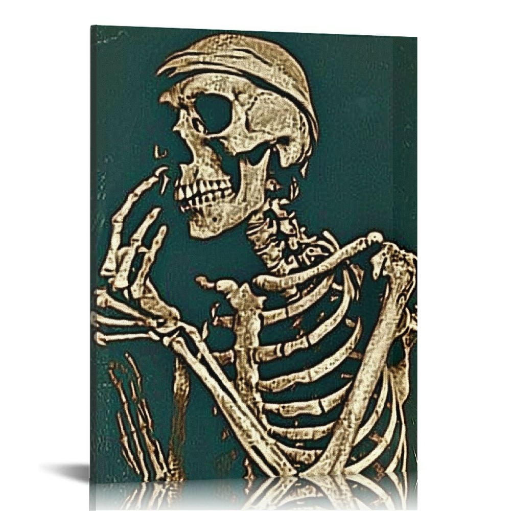 Feiri vintage wall art skull skull funny vintage art picture rustic ...