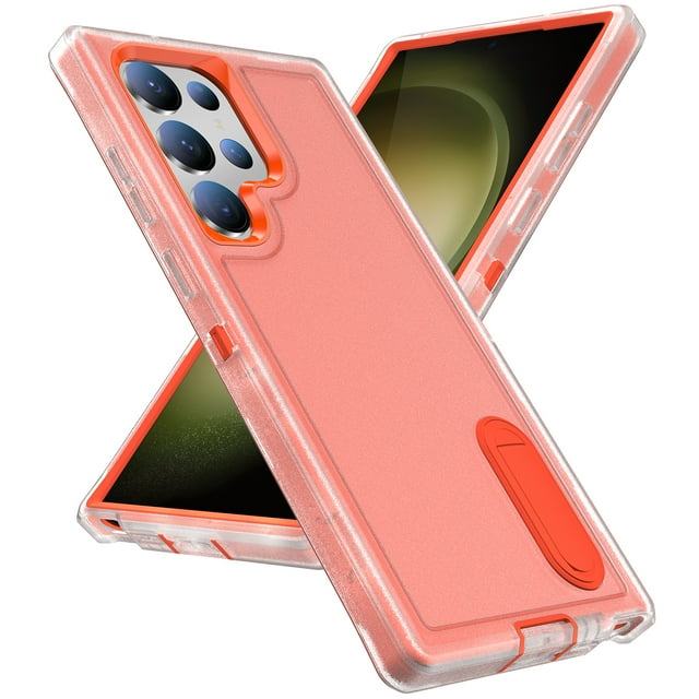 Feishell Case for Samsung Galaxy S24 Ultra,Heavy Duty 3 Layer Military Protection with Hidden ...