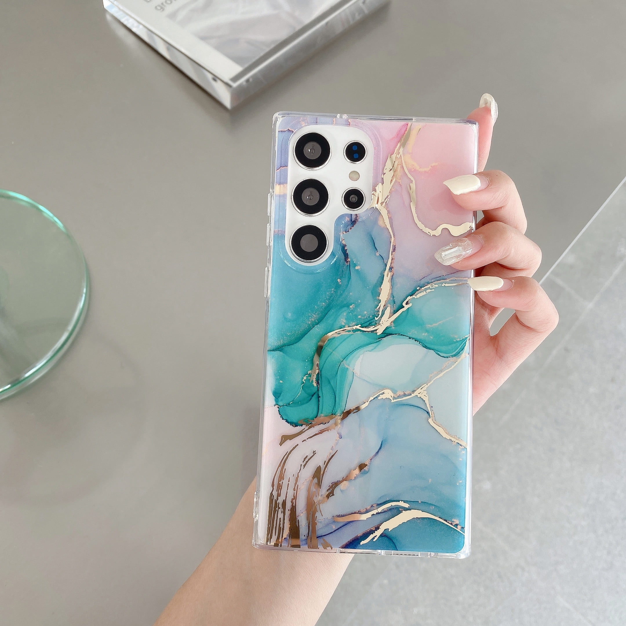 Feishell Compatible with Samsung Galaxy S25 Ultra Marble Pattern Phone ...