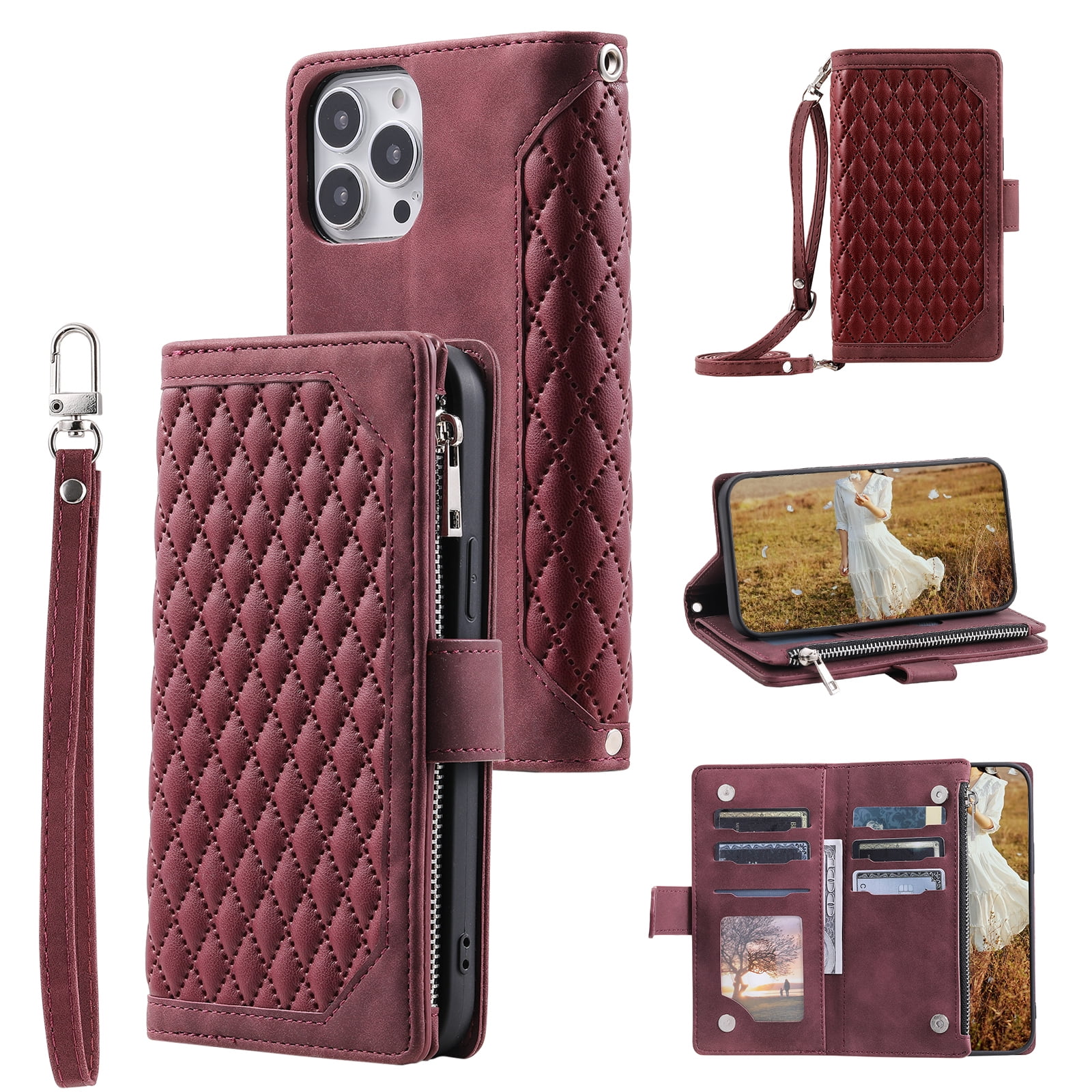 Feishell Crossbody Wallet Phone Case for iPhone 12/iPhone 12 Pro,Luxury ...