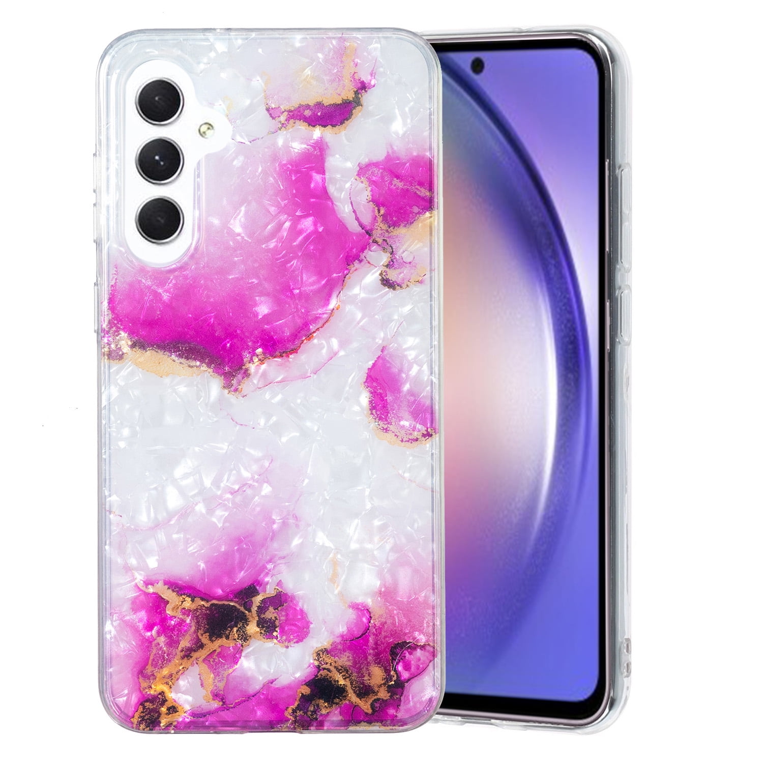 Feishell Glitter Seashell Texture Case for Samsung Galaxy A14 5G (6.6 inch),Shockproof ...