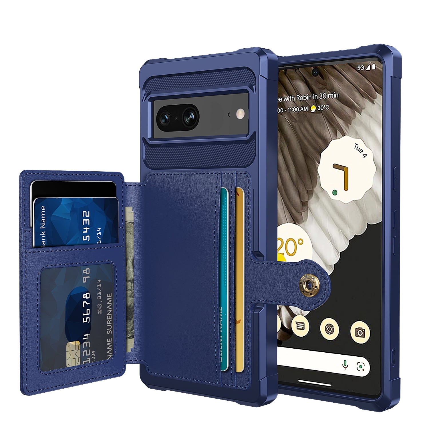 Feishell for Google Pixel 7 Wallet Case 5G, with ID&Credit Card Holder ...
