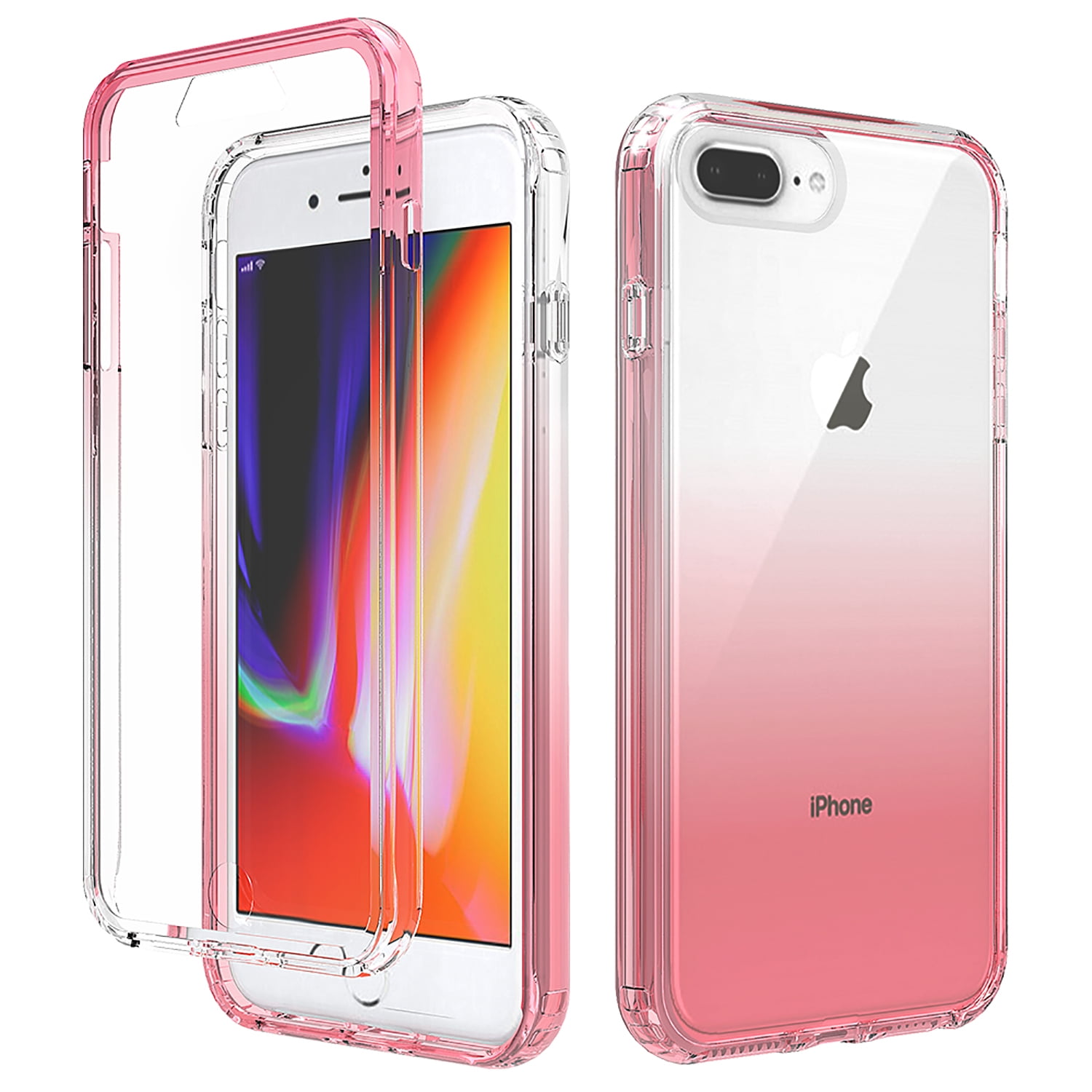 Feishell Gradient Clear Case for iPhone 7 Plus/8 Plus (5.5 inch),Dual ...