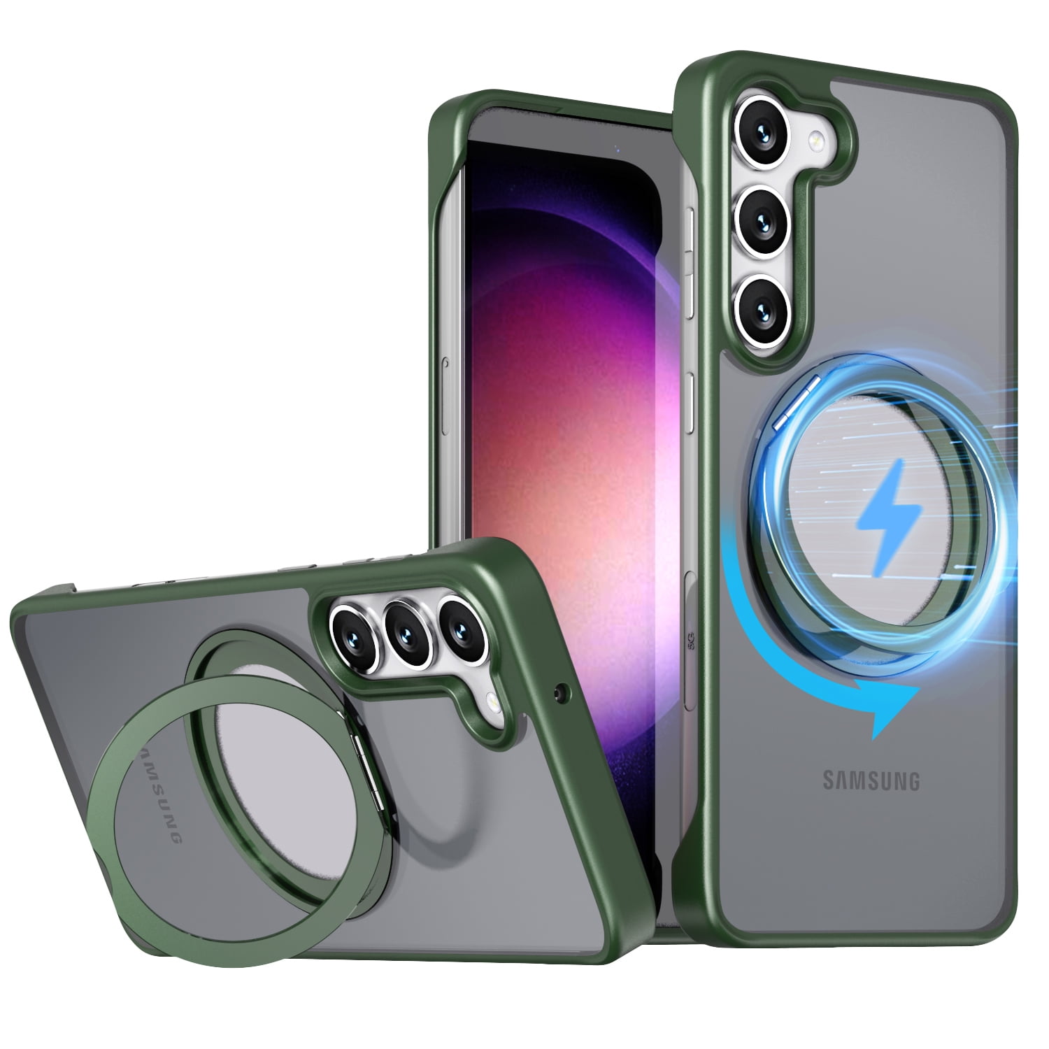 Feishell Magnetic Slim Case for Samsung Galaxy S22 Built-in Rotatable ...