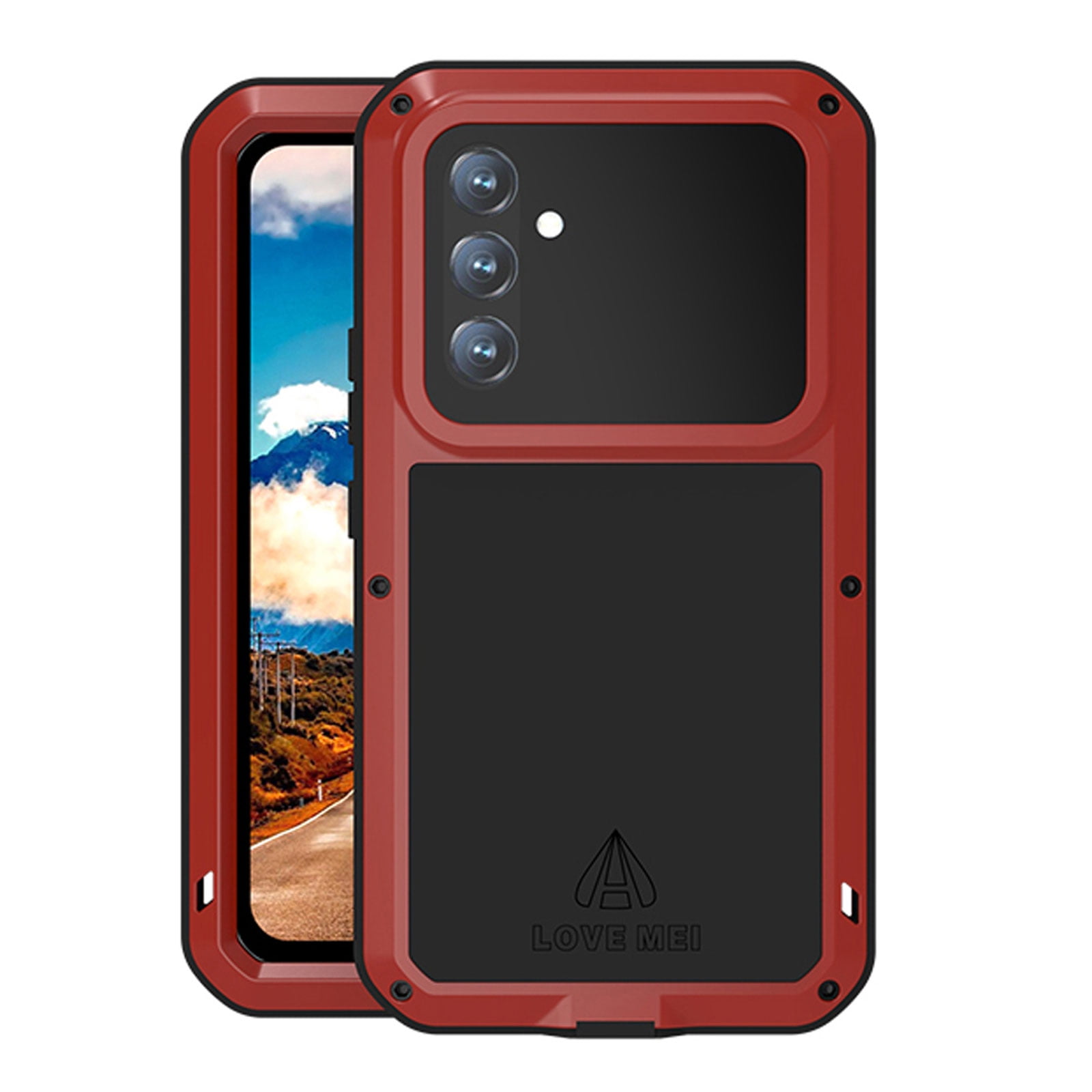 Feishell Samsung Galaxy A53 5G Metal Bumper Silicone Case with Stand ...