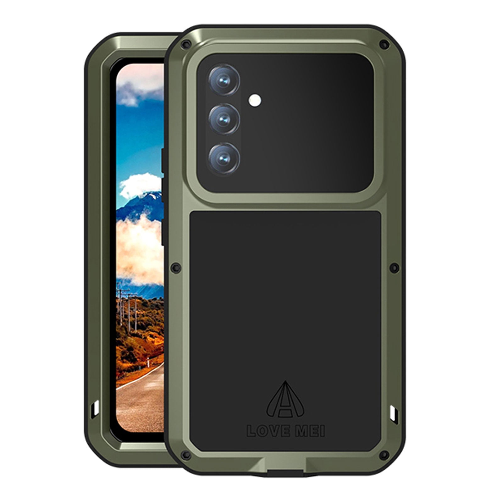 Feishell Samsung Galaxy A53 5G Metal Bumper Silicone Case with Stand ...