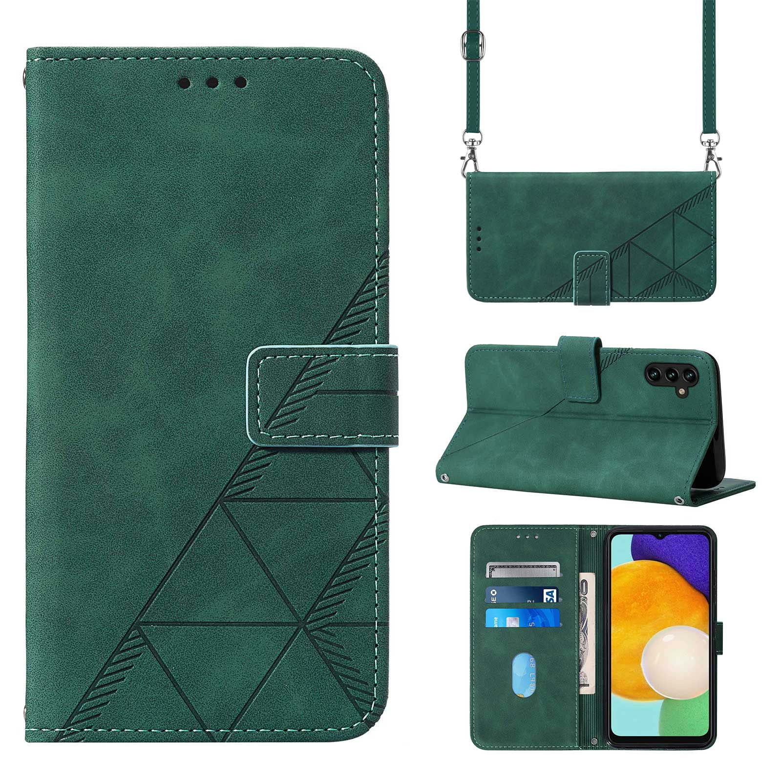 Feishell for Samsung Galaxy S24 Crossbody Wallet Phone Case with ...